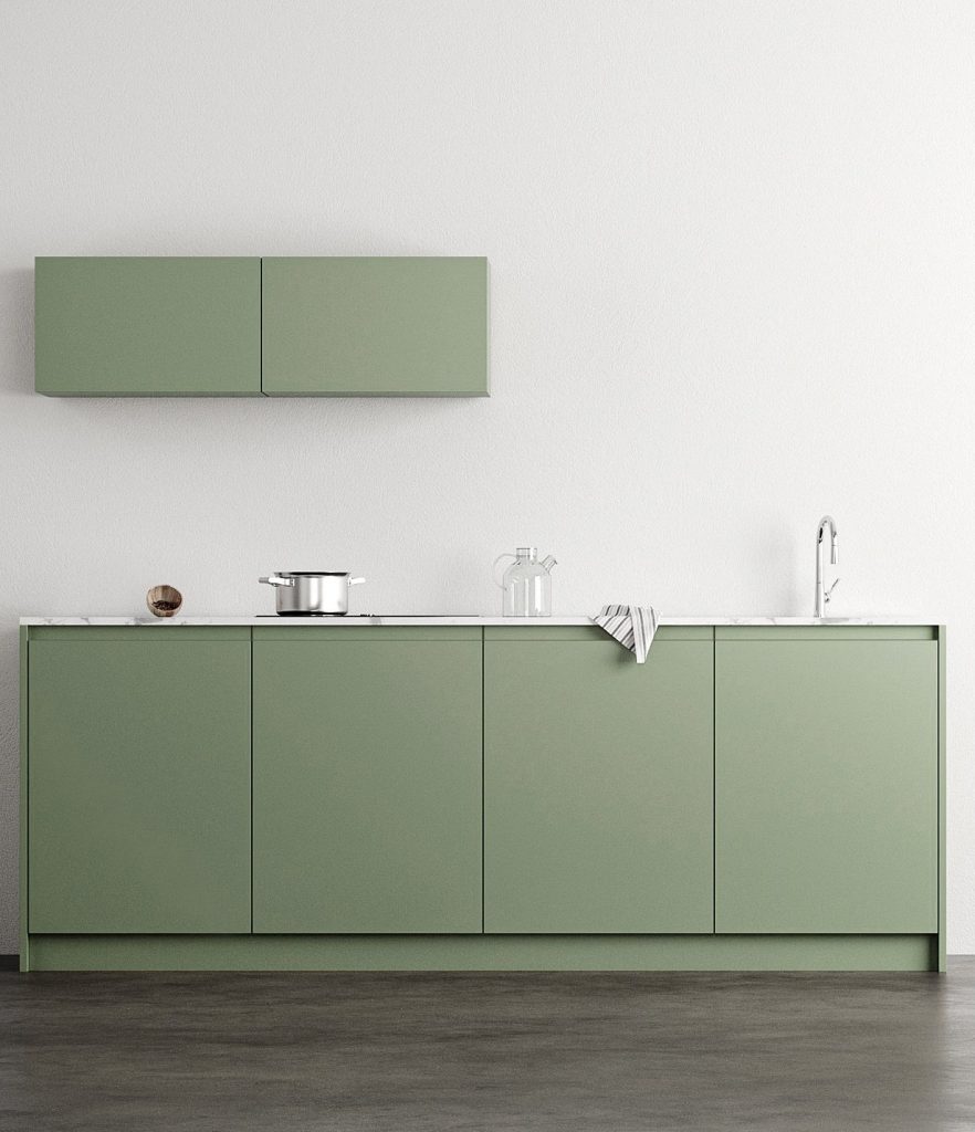 Arcline - range of bespoke built in kitchens with half circle grooved ...